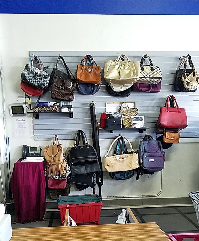 Handbag heaven! Each purse carries its own mysterious history—like archaeological artifacts, but with more practical storage options.