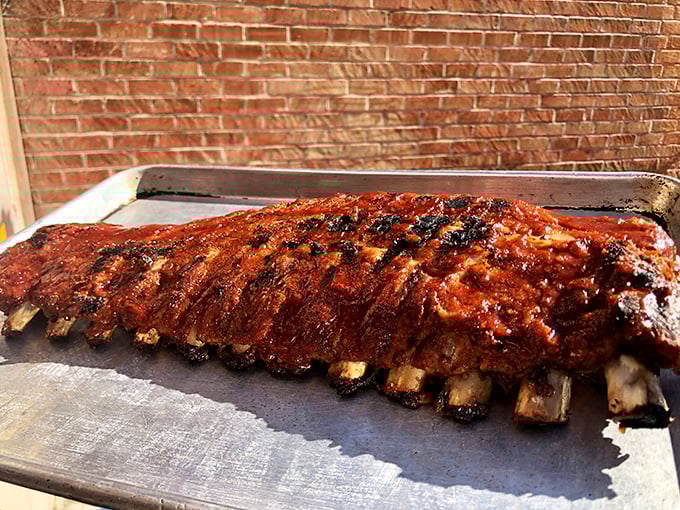 These ribs aren't just falling off the bone—they're practically jumping into your mouth with a perfect bark that's like meat candy. 