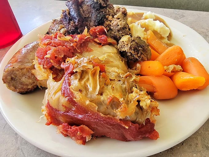 Behold the cabbage roll that launched a thousand road trips – this plate means serious business.