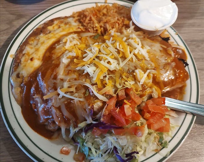Behold the golden masterpiece that's earned legendary status among Phoenix locals – crispy perfection meets flavorful filling.