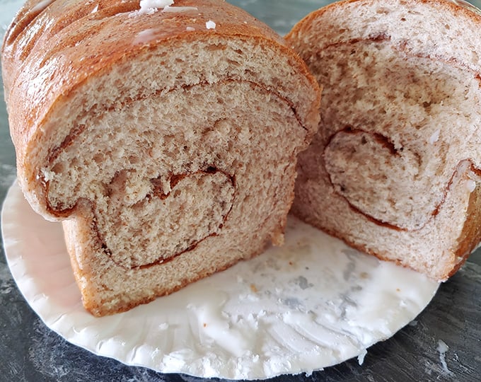Cinnamon swirl bread that looks like it's giving you a wink. The perfect spiral of spice and sweetness makes store-bought versions hang their heads in shame.