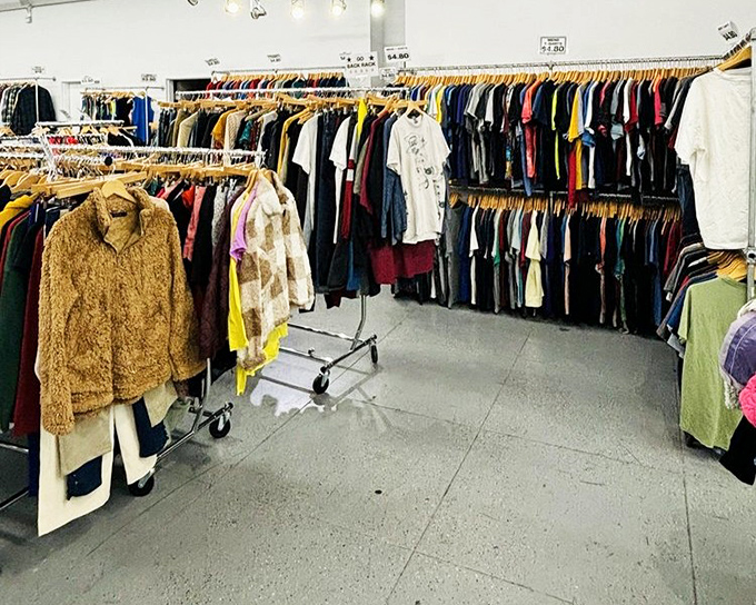Fashion democracy in action – where teddy bear-soft jackets and crisp button-downs coexist in perfect harmony, no trust fund required.