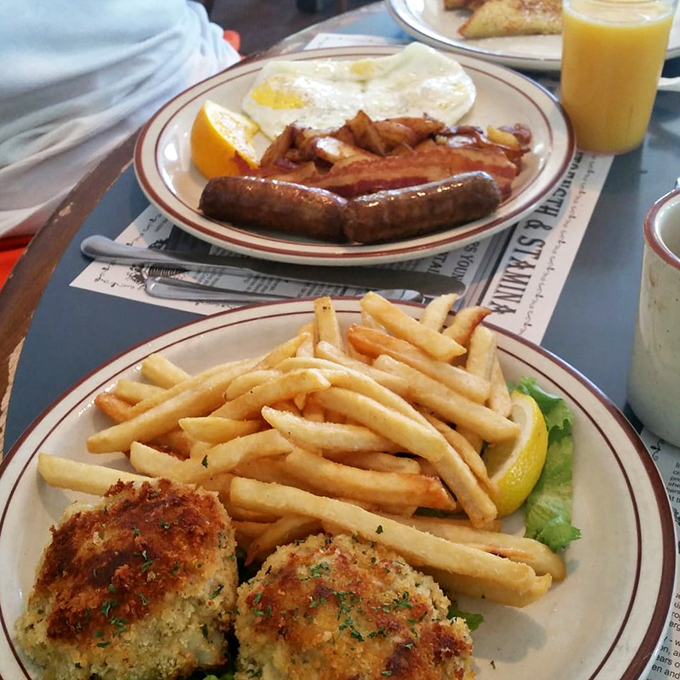 When your breakfast plate arrives looking this generous, you know you've found the real deal.