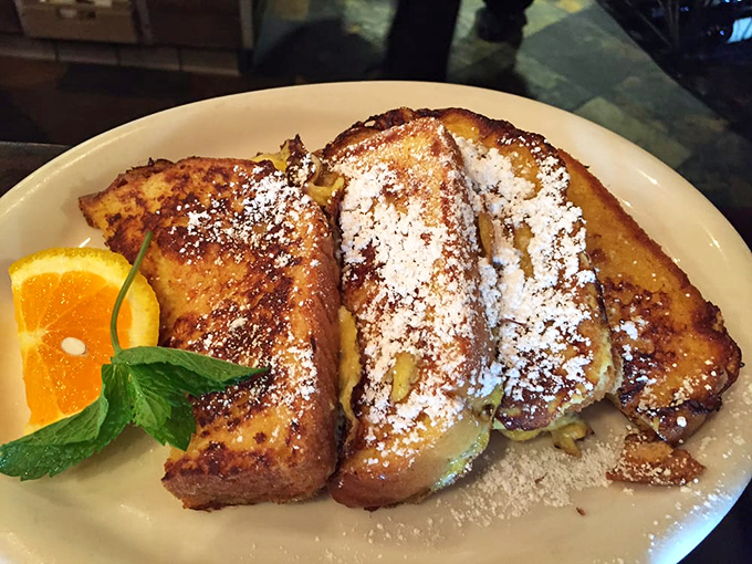 Behold the French toast that's causing whispered conversations throughout Glendale – golden perfection achieved.