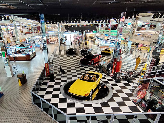 The indoor bazaar stretches forever, proving that infinity isn't just a mathematical concept—it's a shopping experience.