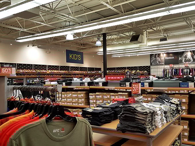 Kids' sections overflow with colorful possibilities, making back-to-school shopping almost enjoyable for parents.