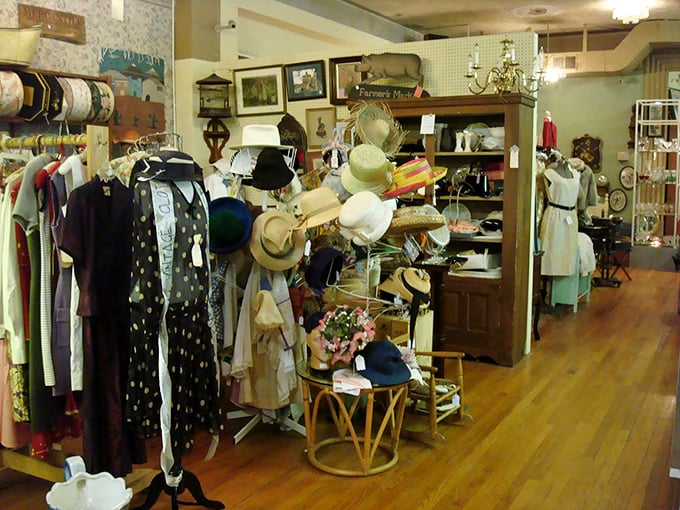 Fashion from another era stands at attention. These vintage dresses and hats aren't just clothes—they're wearable time machines to more elegant decades.