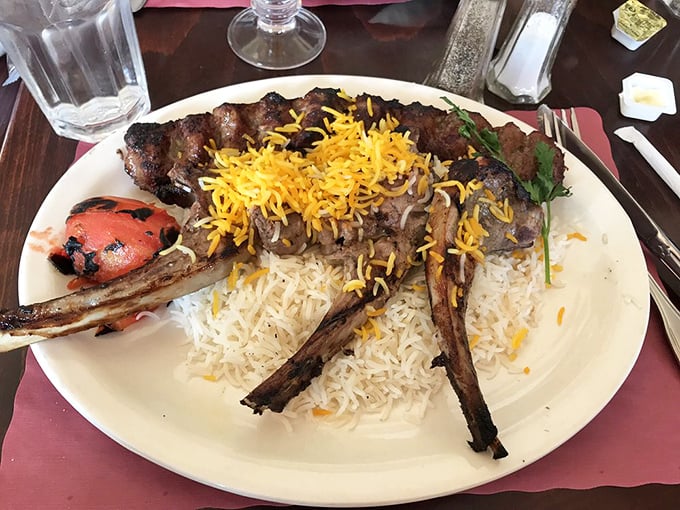 These lamb chops arrive looking like they've been kissed by fire and blessed by the culinary gods themselves.
