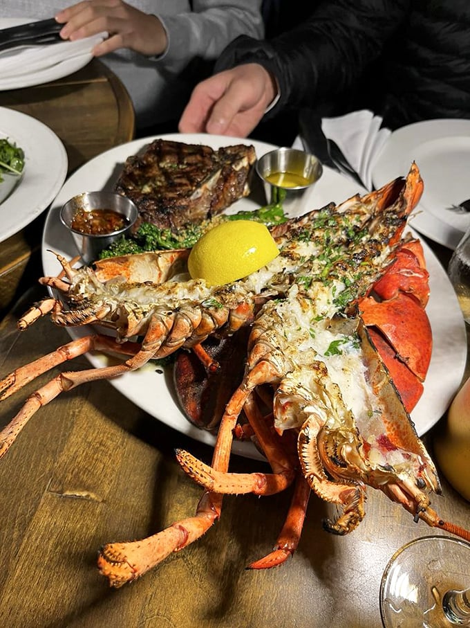 This isn't just dinner—it's a crustacean celebration where the lobster is the guest of honor and butter is its best friend.