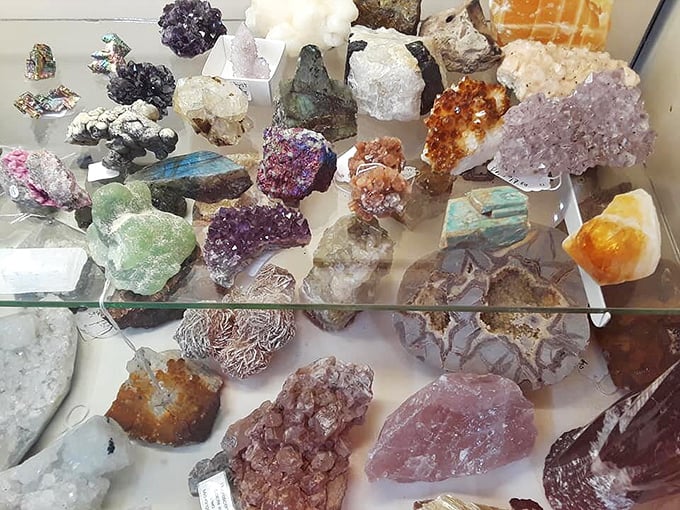 Nature's jewelry box spilled open – these mineral specimens are geological time capsules that make modern bling look positively uninspired.