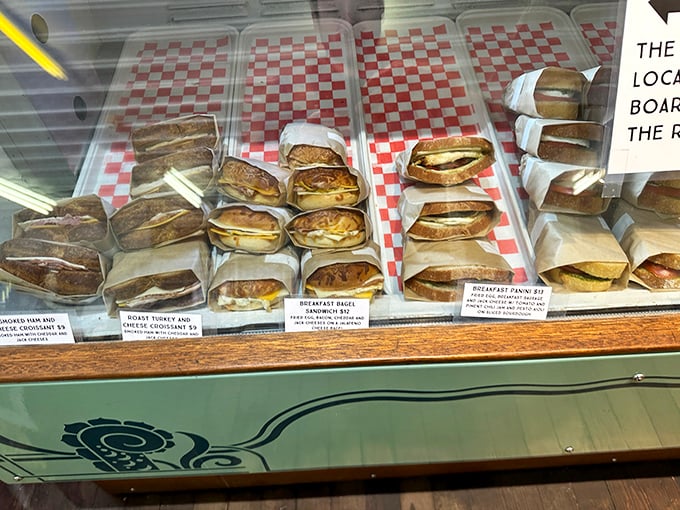 Sandwich heaven, individually wrapped and waiting. Like a delicious library where you can check out flavor combinations instead of books.
