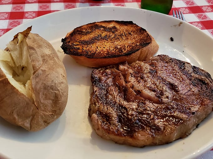 This isn't just a steak; it's a masterclass in simplicity. Perfect sear outside, heavenly tenderness inside—the beef speaks for itself.