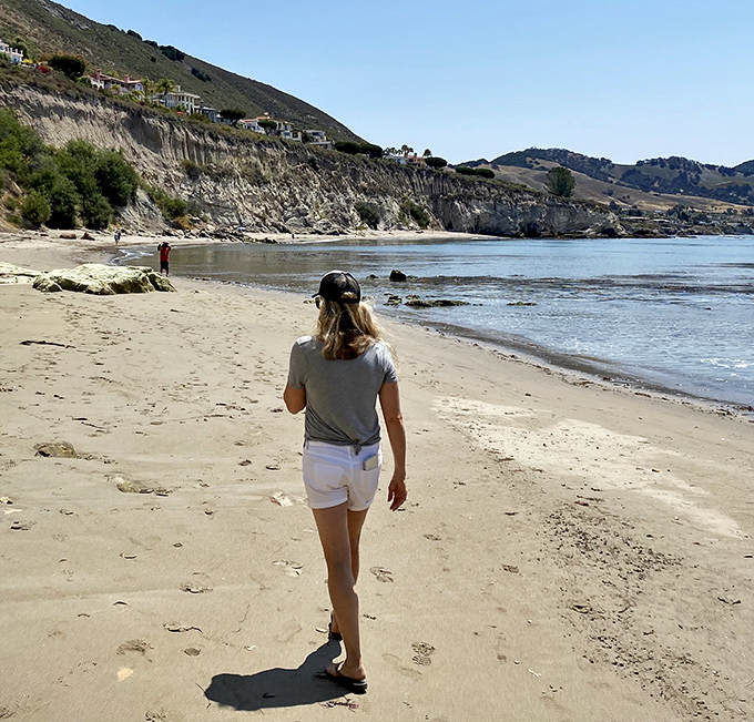 Footprints in the sand that aren't yours yet – Pirates Cove offers miles of shoreline for contemplative walks or impromptu dance parties.