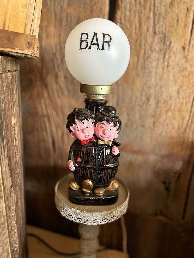 This vintage "BAR" lamp isn't just illuminating a room—it's lighting up memories of simpler times when character trumped mass production.