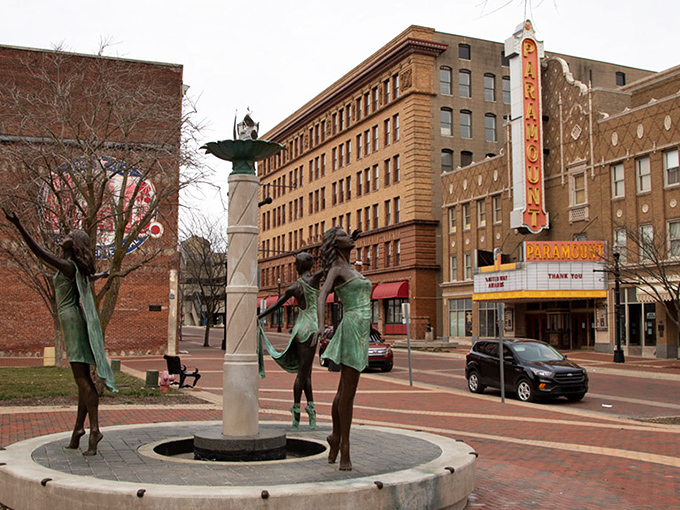 Public art and historic theaters—Anderson offers culture without the coastal price tag. That statue seems to be celebrating the affordable housing market!
