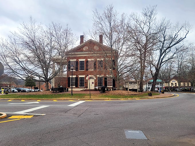 Dahlonega's picture-perfect courthouse gleams in the sunshine, surrounded by trees that provide shade for afternoon strollers.