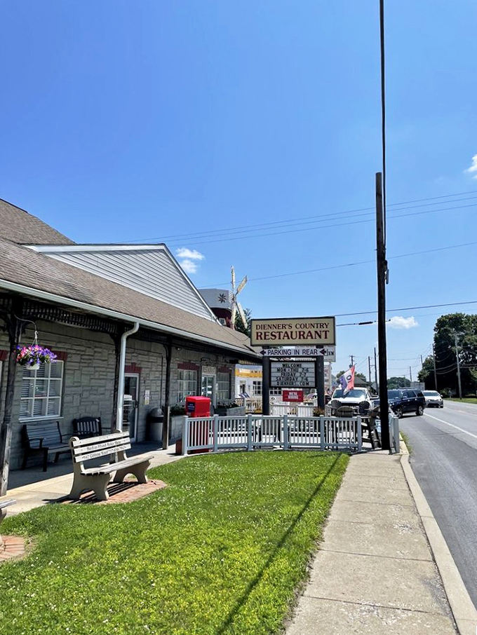 Dienner's Country Restaurant looks like it was plucked straight from a postcard—the kind that makes your stomach growl just looking at it.