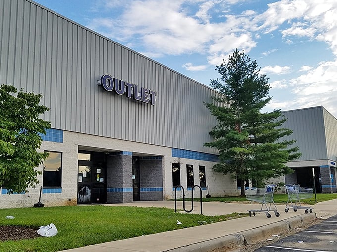 The Goodwill Outlet's no-frills exterior belies the treasure trove within. Bargain hunters, prepare your carts!