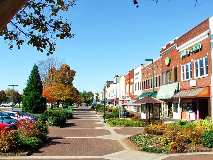 Hickory's downtown glows golden in the afternoon light, showcasing the perfect blend of preservation and progress.