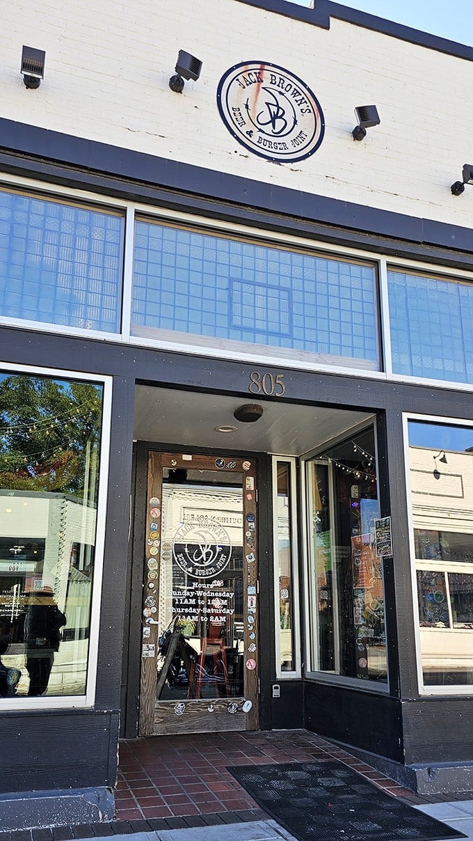 Jack Brown's vintage-inspired logo promises a place where beer and burgers are treated with equal reverence.