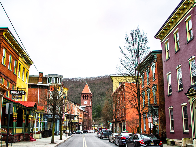 Jim Thorpe's Victorian architecture nestled against mountain backdrops explains why they call it the "Switzerland of America" without the yodeling.