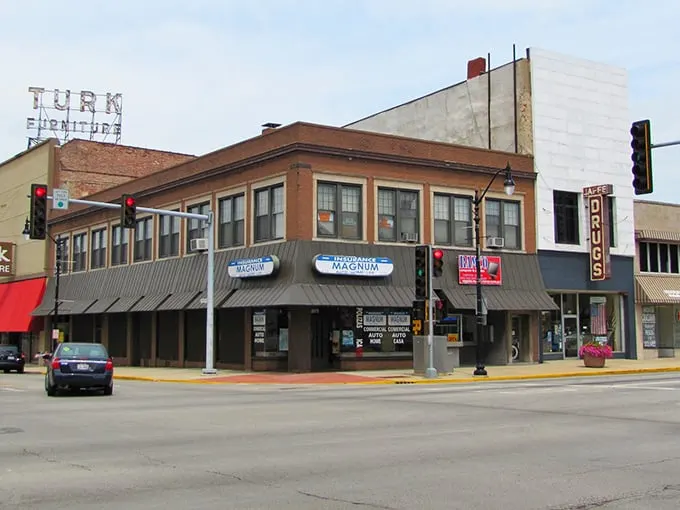 Kankakee's downtown has that "I could actually afford to live here" vibe. The brick buildings aren't the only solid thing—so is the cost of living!