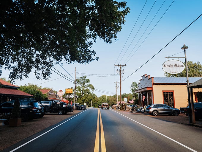 Leipers Fork’s main street is the kind of place where time slows down—lined with vintage shops, old storefronts, and the unmistakable charm of small-town Tennessee.