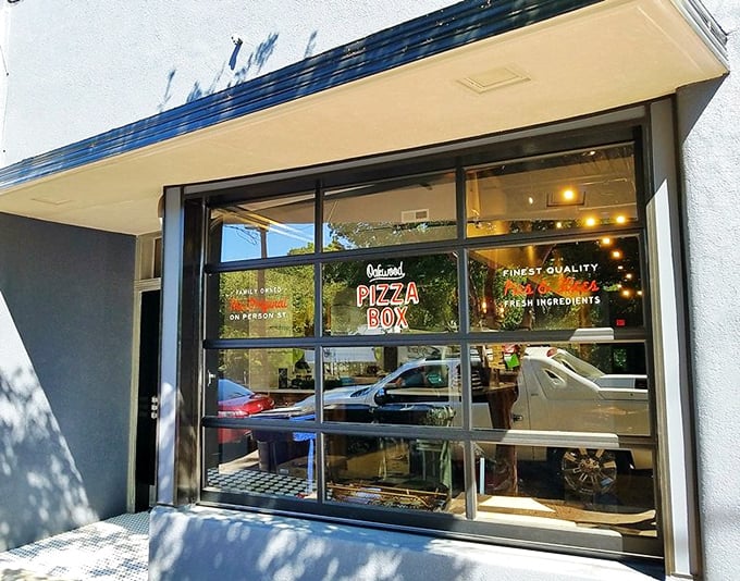Oakwood Pizza Box proves great things come in small packages – a tiny storefront hiding giant flavors.