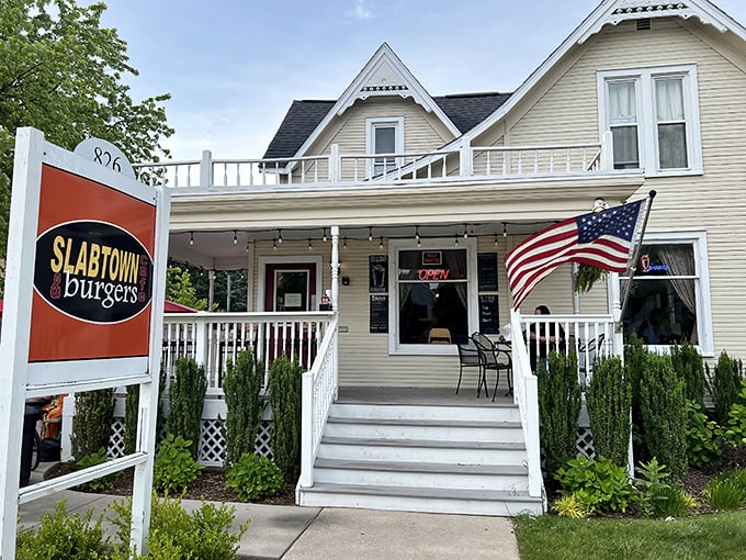 Slabtown Burgers' charming Victorian house could be Grandma's place, if Grandma made life-changing hamburgers.