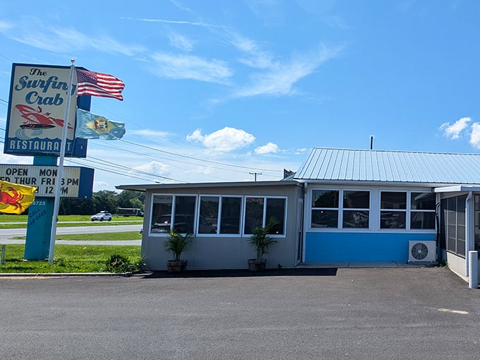 The Surfing Crab's roadside charm might not stop traffic, but their steamed crabs certainly stop conversations – except for the occasional "Wow!"