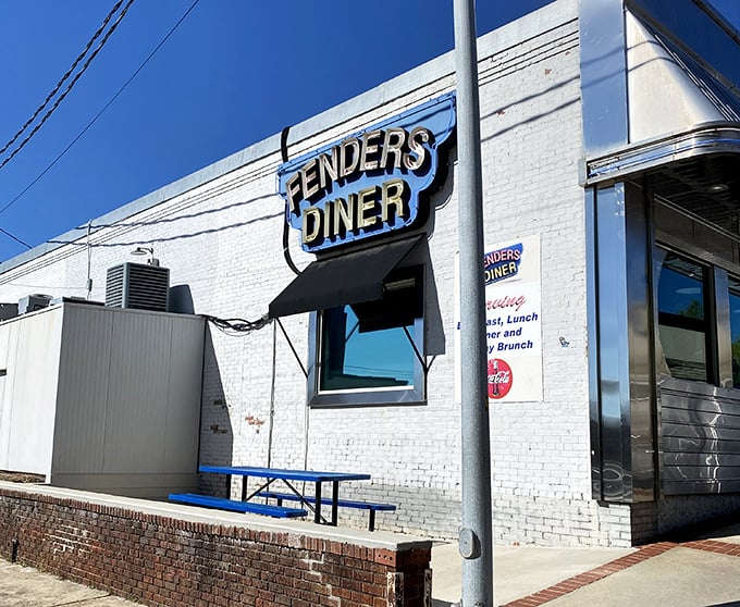 That vintage sign promises what modern restaurants often forget – simple food done right never goes out of style.