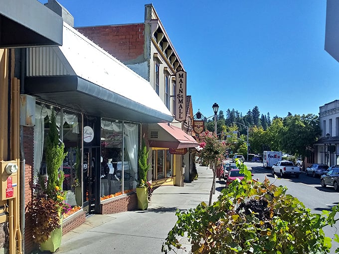 Main Street Grass Valley—where Victorian architecture and Sierra sunshine create the perfect small-town symphony.
