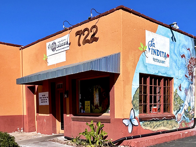 La Indita's colorful exterior is like its menu – a beautiful blend of Mexican and Native American influences that demands your attention.
