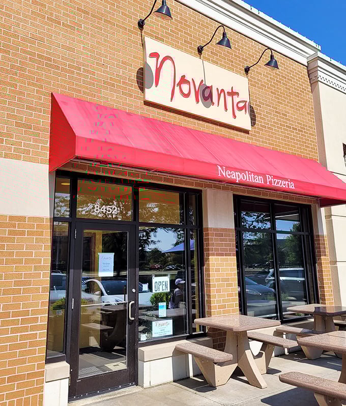Simple, modern, inviting – Novanta's exterior is just the appetizer to the Neapolitan pizza party happening inside.