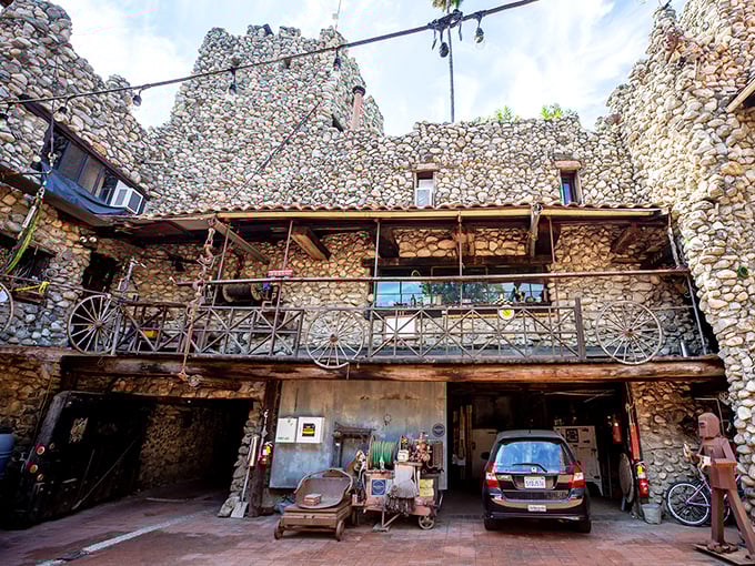 Rubel Castle: A castle built from river rocks and recycled treasures—where one man's junk became a magnificent obsession of turrets and towers.