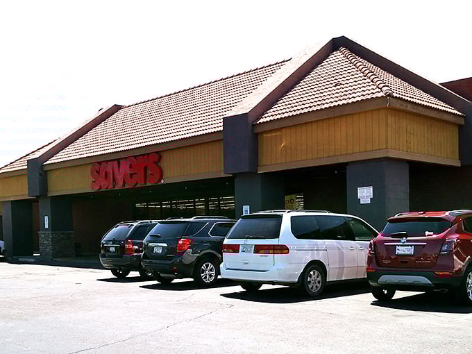 The terra-cotta temple of thrift. This Savers location blends perfectly into Arizona's landscape while housing mountains of bargains inside.