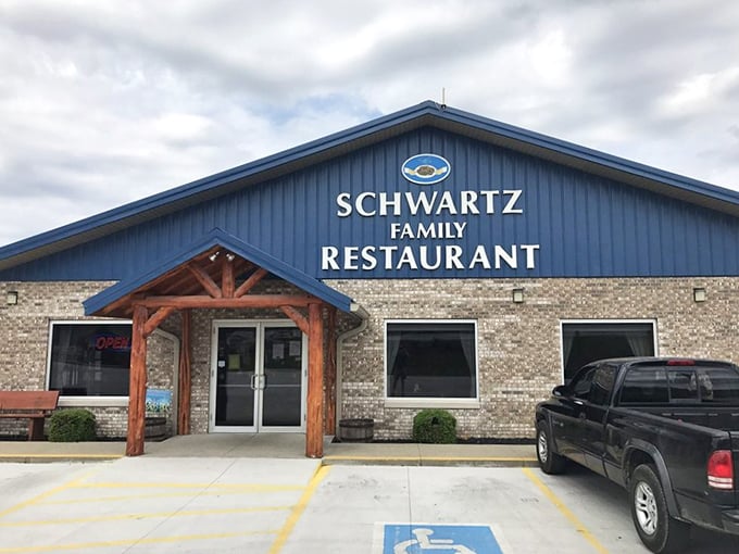 Clean lines and natural materials suggest this family restaurant takes both comfort and quality seriously.