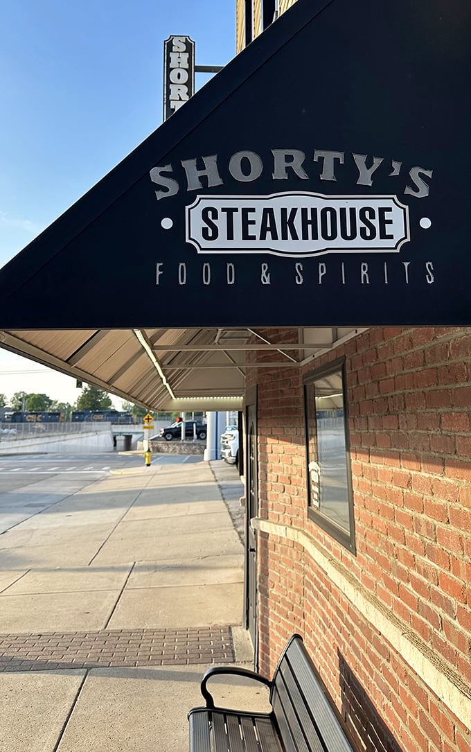 Shorty's sign promises "Food & Spirits" – an honest understatement for what might be the best steak-and-bourbon combo in northern Indiana.