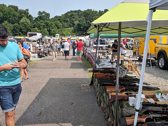 Vintage signs and automotive memorabilia at Trader Jack's—where your garage walls find their personality and your wallet keeps most of its cash.