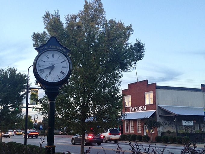 The clock in Travelers Rest doesn't just tell time – it reminds you to take some for yourself.