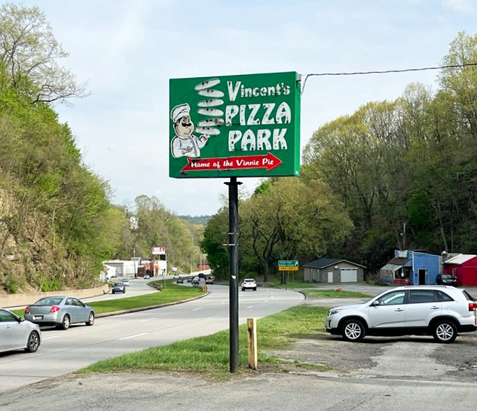 "Home of the Vinnie Pie" – where cheese meets crust in a relationship that's anything but ordinary.