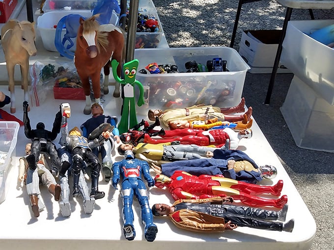 Action figures stand ready for new adventures, waiting to spark imagination in collectors young and old.