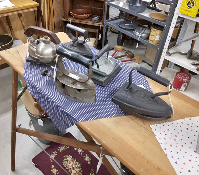 These vintage irons once pressed Sunday best attire—now they press memories into the minds of nostalgic collectors.