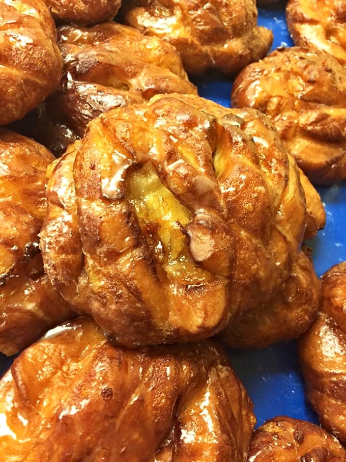 Not so much a fritter as a monument to excess—these apple-studded behemoths could sustain a hiker through the Appalachian Trail.