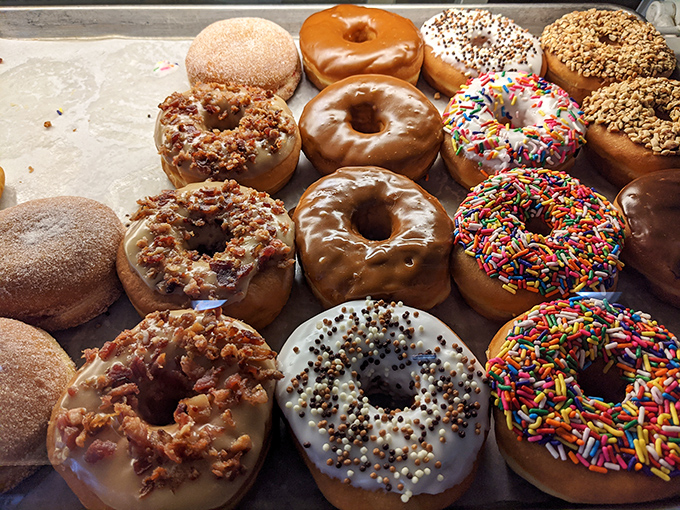 Donut nirvana exists, and it's found in these perfectly glazed circles of joy, each one a different path to happiness.