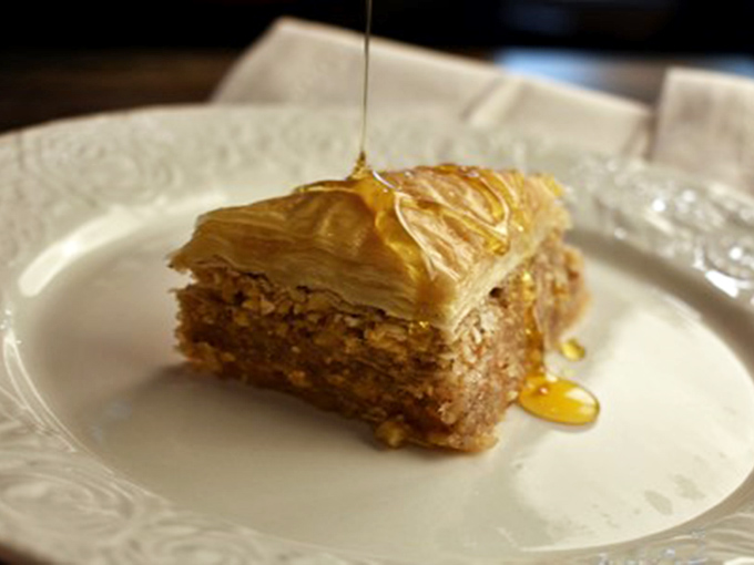 Honey-soaked baklava that shatters with each bite. Someone's grandmother definitely had a hand in perfecting this recipe.