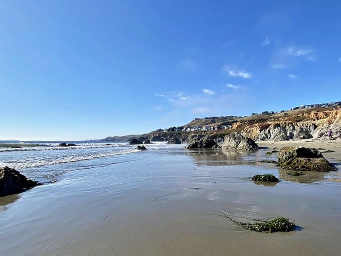Mother Nature's screensaver in real life. This pristine shoreline makes you wonder why we ever invented indoor entertainment.