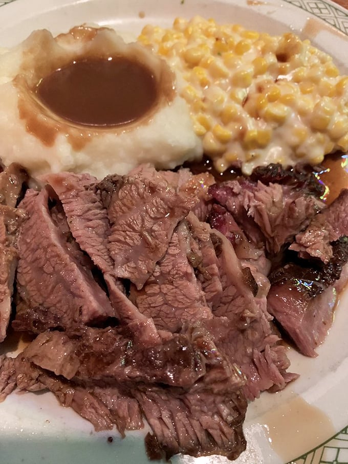 Brisket so tender, it practically falls apart when you look at it sideways.