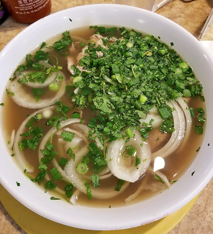 This isn't just soup – it's pho-nomenal therapy in a bowl, where fragrant broth and fresh herbs create the kind of comfort no therapist can bill for.