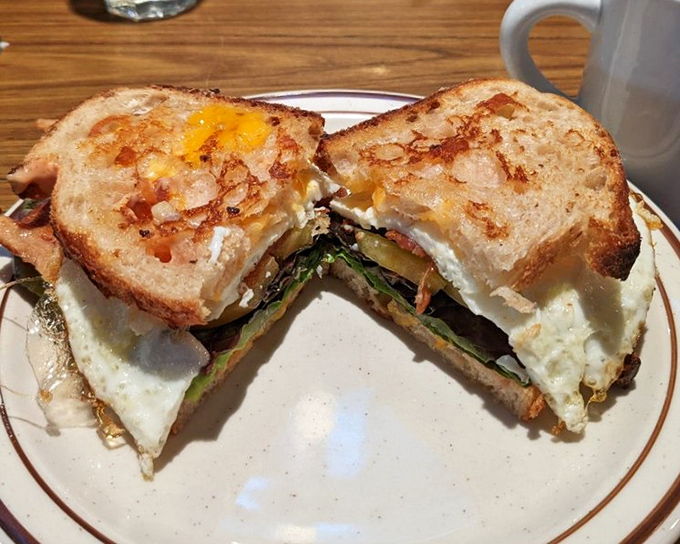 This sandwich doesn't just break eggs—it breaks the mold. Melty cheese and fresh veggies create the breakfast buddy you never knew you needed.